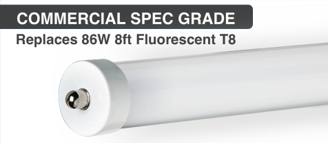 8ft LED T8 - Ballast By-Pass - 36W 4000K 4200 Lumens - 16pk ...